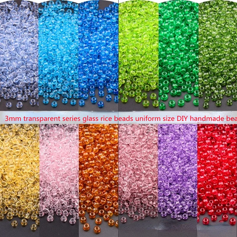 Contas de Vidro Transparente Puro, 8 0 Cor Transparente, Handmade DIY ...