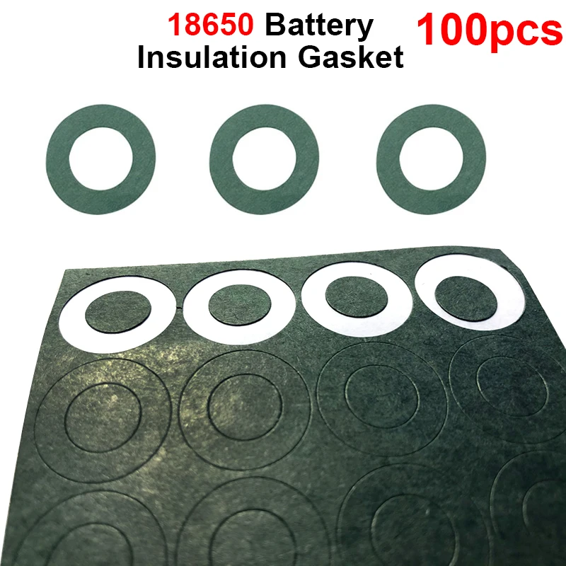 100pcs 18650 Li-ion Battery Insulation Gasket Barley Paper Battery Pack ...
