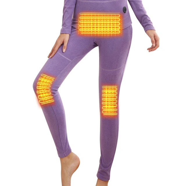 Winter Heated Underwear Outdoor USB Battery Powered Electric Thermal ...