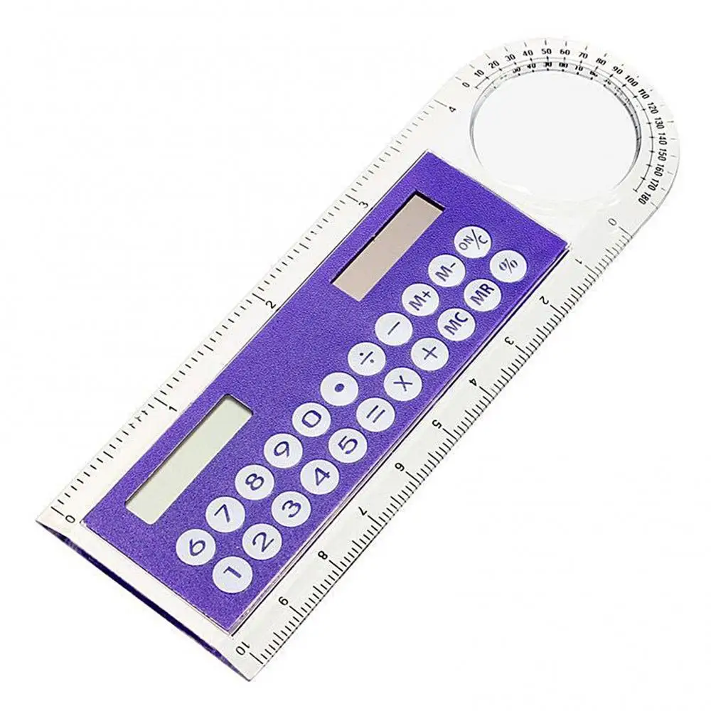 Mini-Solar-Transparent-Ruler-Calculator-with-Magnifier-Scientific ...
