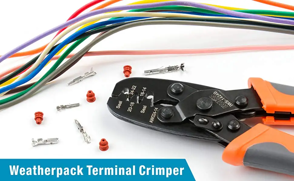 IWS-1424B Weather Pack Crimper Tools for Delphi Packard Terminals 14 ...