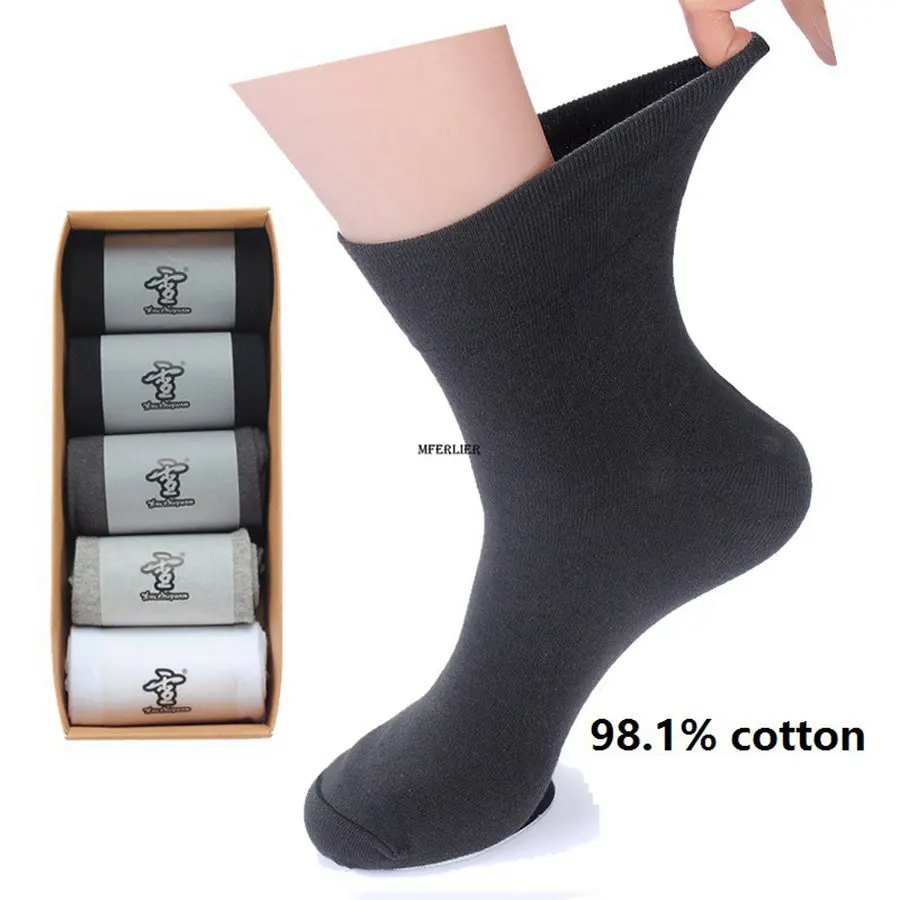 Plus Large Big Size 44 49 52 Fat Socks Business Crew Socks 5 Pairs ...