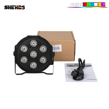 SHEHDS HOT LED Flat Par 7X18W/7X12W RGBWA+UV/RGBW Light Family Birthday ...