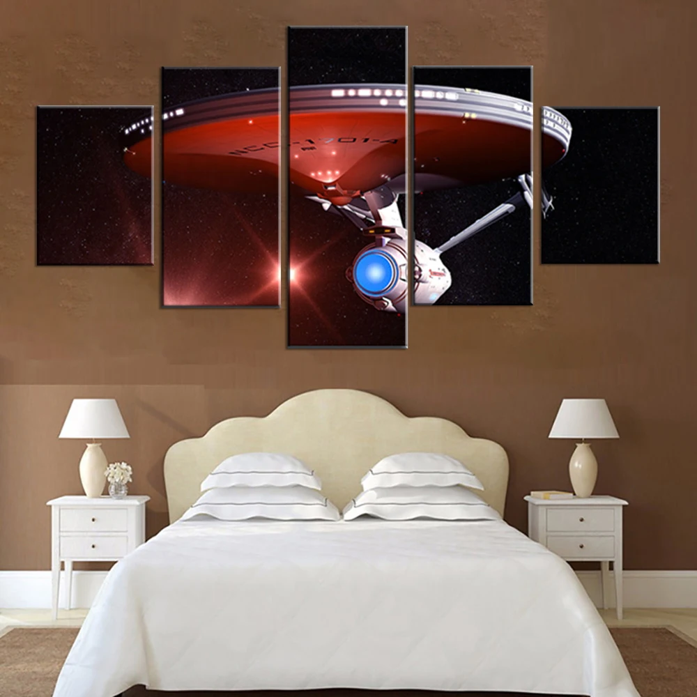 5pcs-Star-Trek-Movie-Poster-Canvas-HD-Print-Wall-Art-Painting-Spaceship ...
