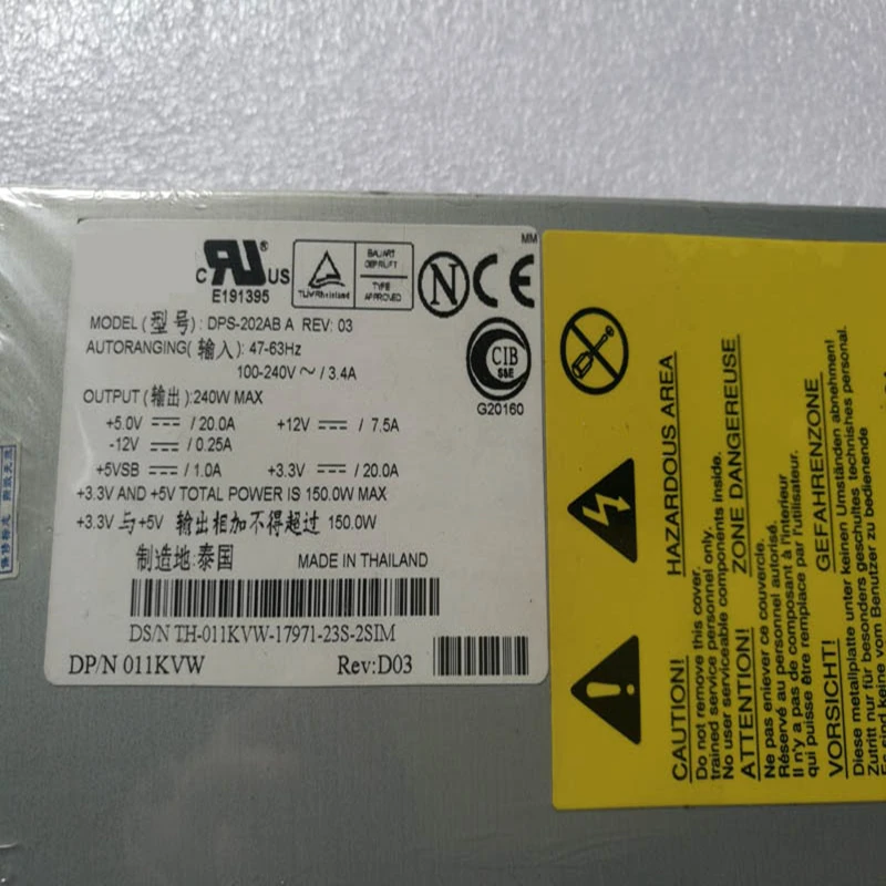 Original PSU For Dell PowerEdge 1550 240W Switching Power Supply DPS ...