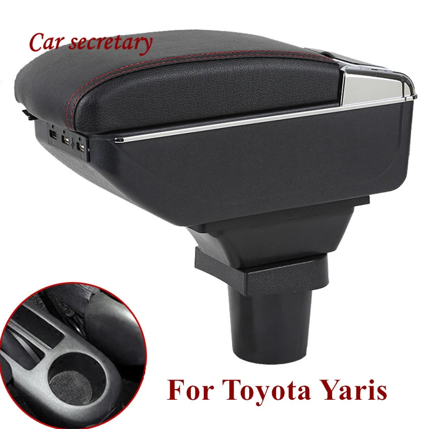 Car secretary Car Arm Rest Storage Box For Toyota Yaris 2016 ...