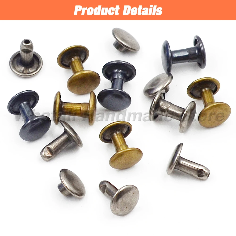 RIVET,One Set Tool--Rivets à clou rond en métal à Double capuchon, pour ...