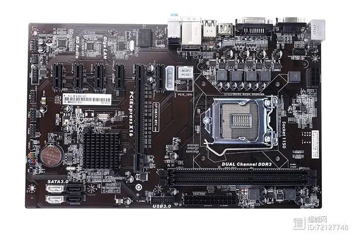 Usado h81p colorido CF H81A BTC soquete 1150 ddr3 sdram atx intel h81 ...