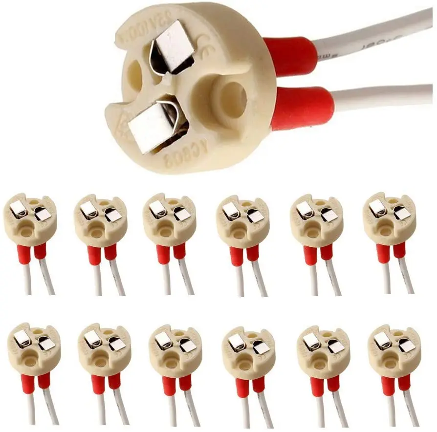 DIY-10PCS-Ceramic-Halogen-LED-Lamp-MR16-G4-Mr11-G5-3-GY6-35-Socket ...