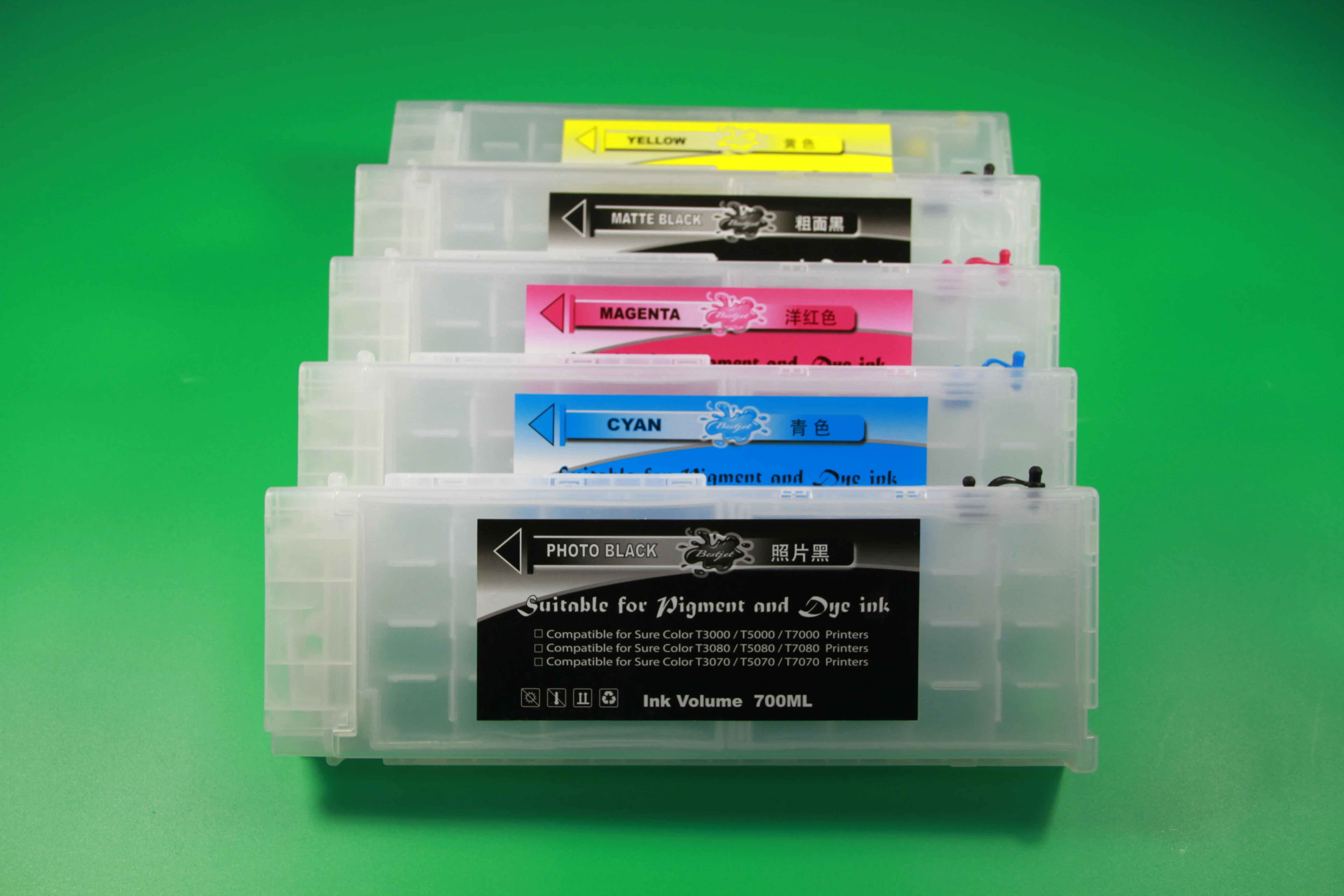 700ml Refillable Ink Cartridge For Epson Surecolor T3000 T3200 T5200 ...
