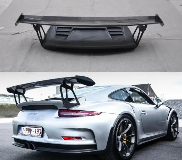GT3-Style Real Carbon Fiber Car Rear Wing Trunk Lip Spoiler For Porsche ...