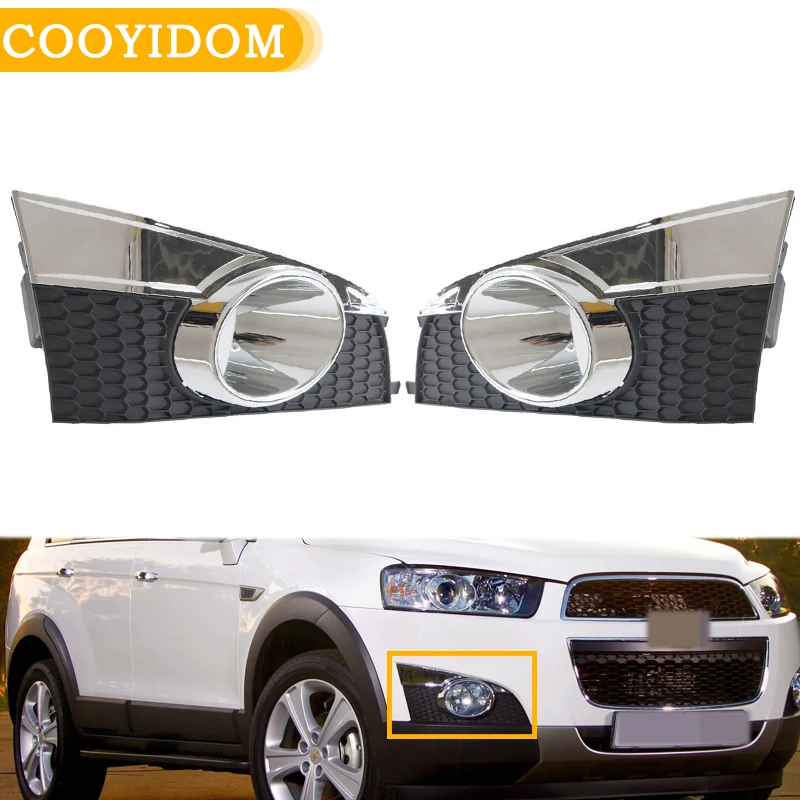 Car Front Bumper Fog Light Grill Fog Light Frame Cover Trim Fog Lamp ...