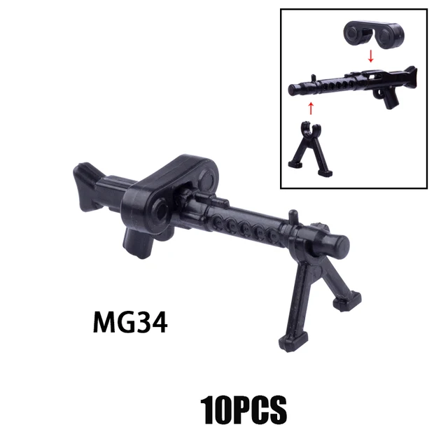 DIY WW2 Germany Soldiers Weapons Building Block Soviet Army Mini PPSh ...