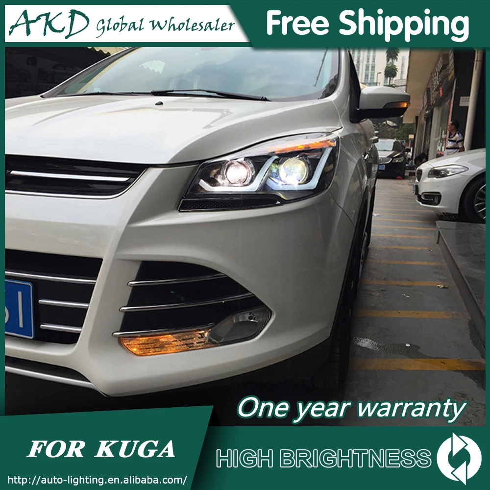Car For Ford Escape 2013-2016 Headlights DRL Hella LED Bi Xenon Bulb ...