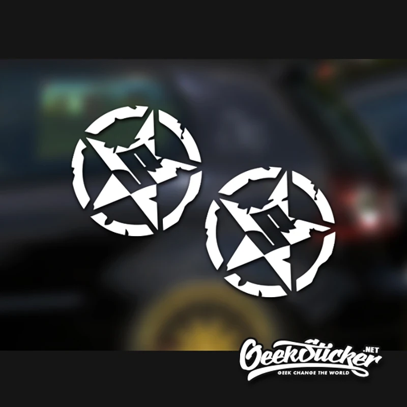 Waterproof Five-pointed Star Body Car Styling Reflective Vinyl Sticker ...