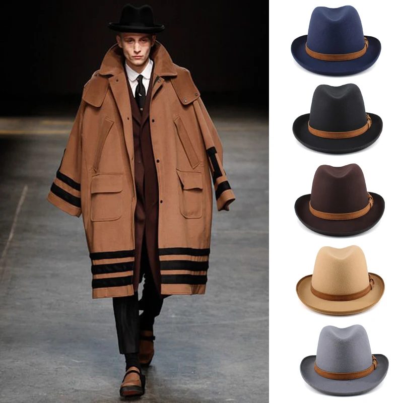 Sombreros de lana clásicos para hombre y mujer, sombrero de fiesta ...