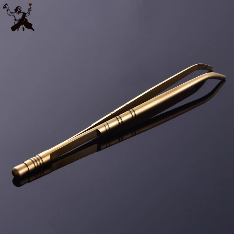 16-5cm-Stainless-Steel-Gold-Elbow-Tweezer-Mint-Leaf-Ice-Clip-Medical ...