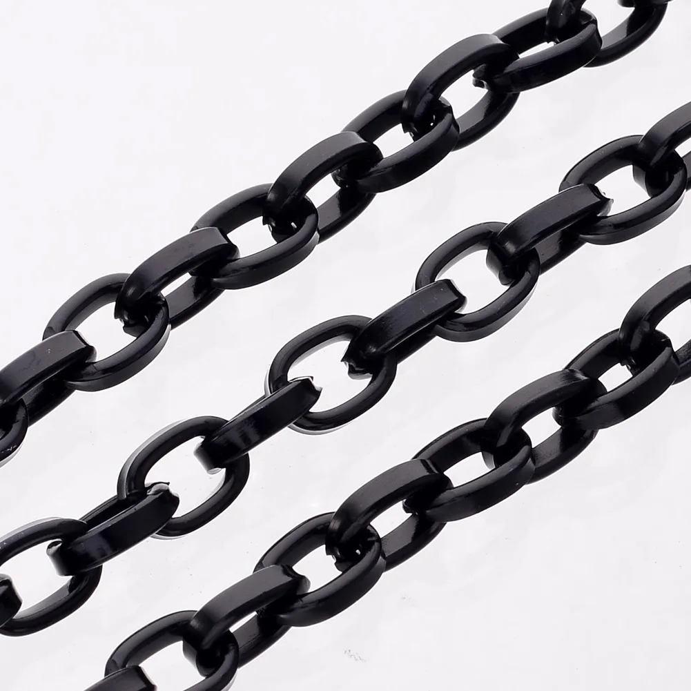 5M-Aluminium-Cable-Chains-Unwelded-Oval-Shape-Black-Metal-Chain-for ...