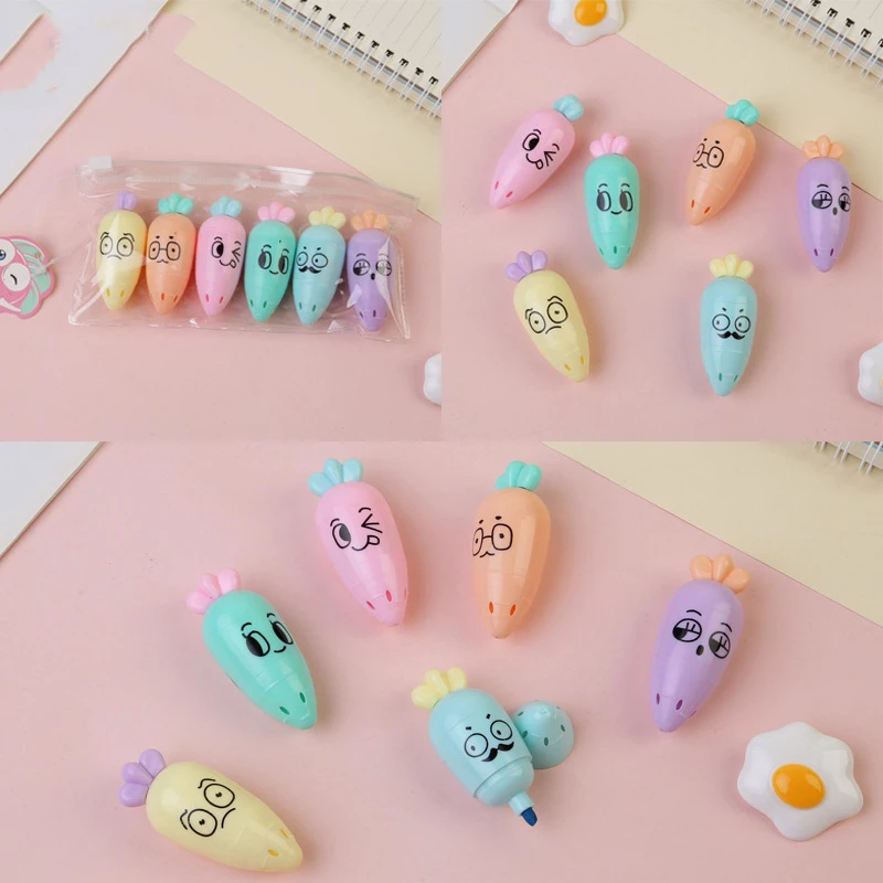 1 Pcs Cute Mini Highlighter Lovely Cartoon Paint Marker Pen School ...