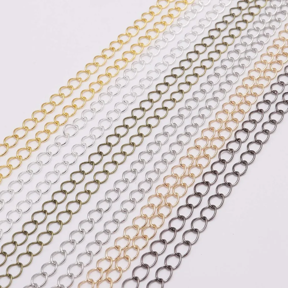 5m 10m/lot Necklace Extender Chain Long Open Link Ring Extended ...