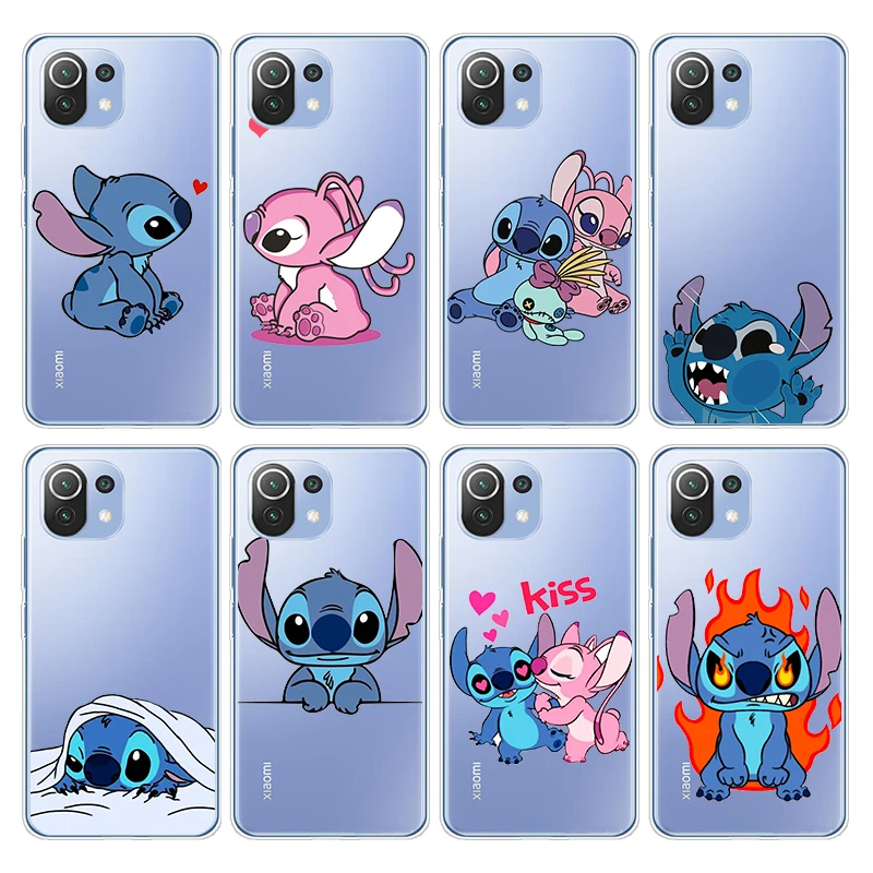 Coque de téléphone Stitch Super mignonne pour Xiaomi, coque souple ...