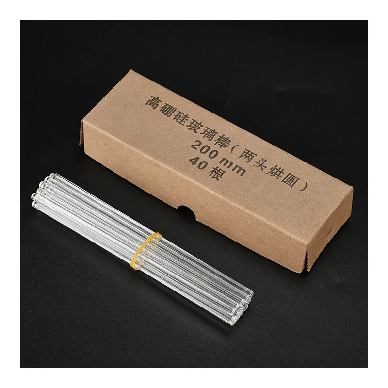 20mm 40 Pcs Lab Borosilicate Glass Stirring Rods Length agitator Stirrer