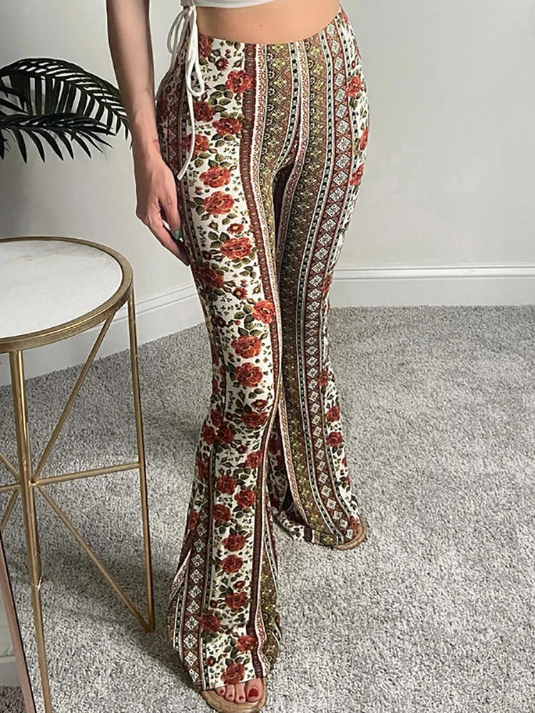 Women-High-Waist-Print-Flare-Leggings-Autumn-Vintage-Flare-Pants-2023 ...