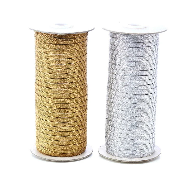 3mm-6mm-9mm-Glitter-Gold-Silver-High-Elastic-Sewing-Elastic-Band-Flat ...
