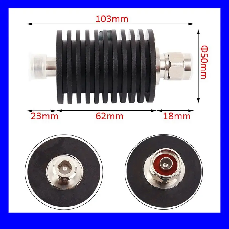50W N JK Rf Coaxiale Vaste Verzwakker, DC 3Ghz 50 Ohm, 1db,2db,3db,5db,6db,10db,15db,20db,30db ...