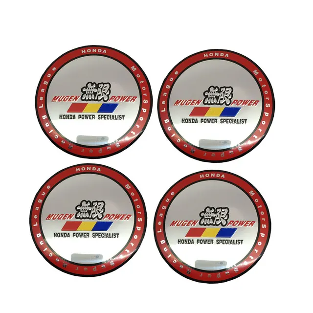 4pcs 56.5mm Mugen Power Emblem Car Wheels Center Hub Cap Badge Sticker ...