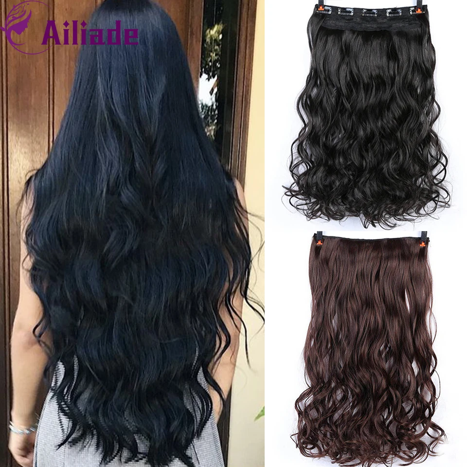 Accessoires coiffure,Extensions capillaires synthétiques ondulées ...