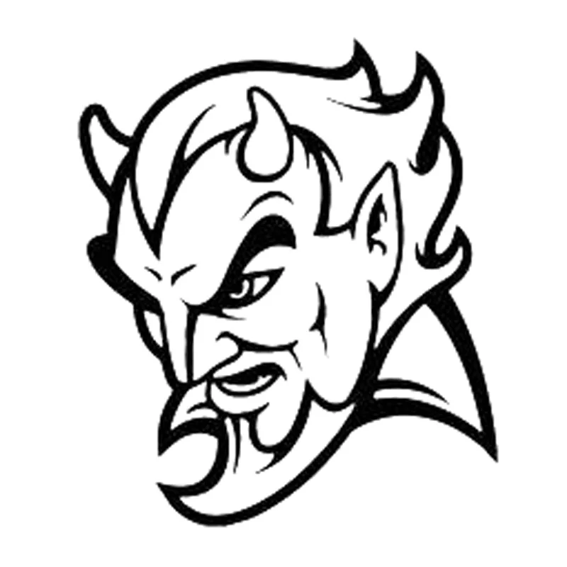 14cm * 16,3 cm Hell Devil Satan Evil Fashion Stickers calcomanías de ...