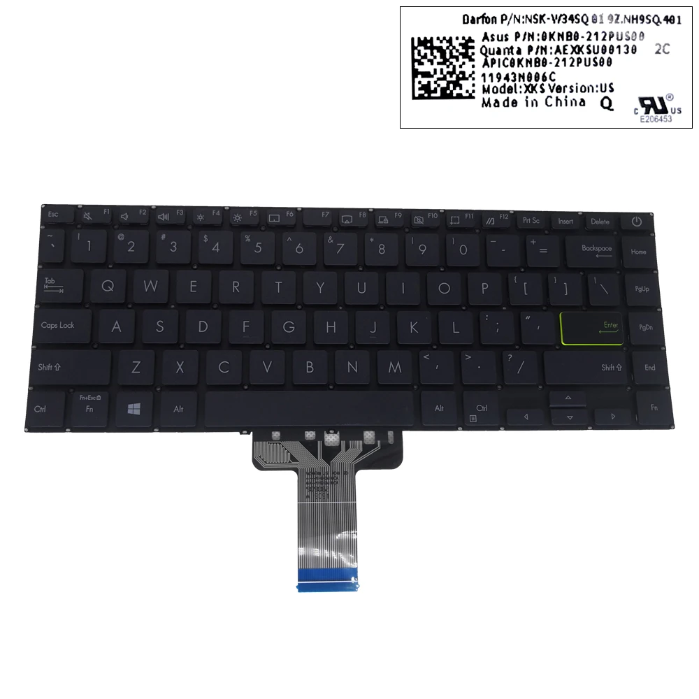 US-English-AR-Arabic-backlit-Keyboards-For-ASUS-Vivobook-14-S433-X413 ...