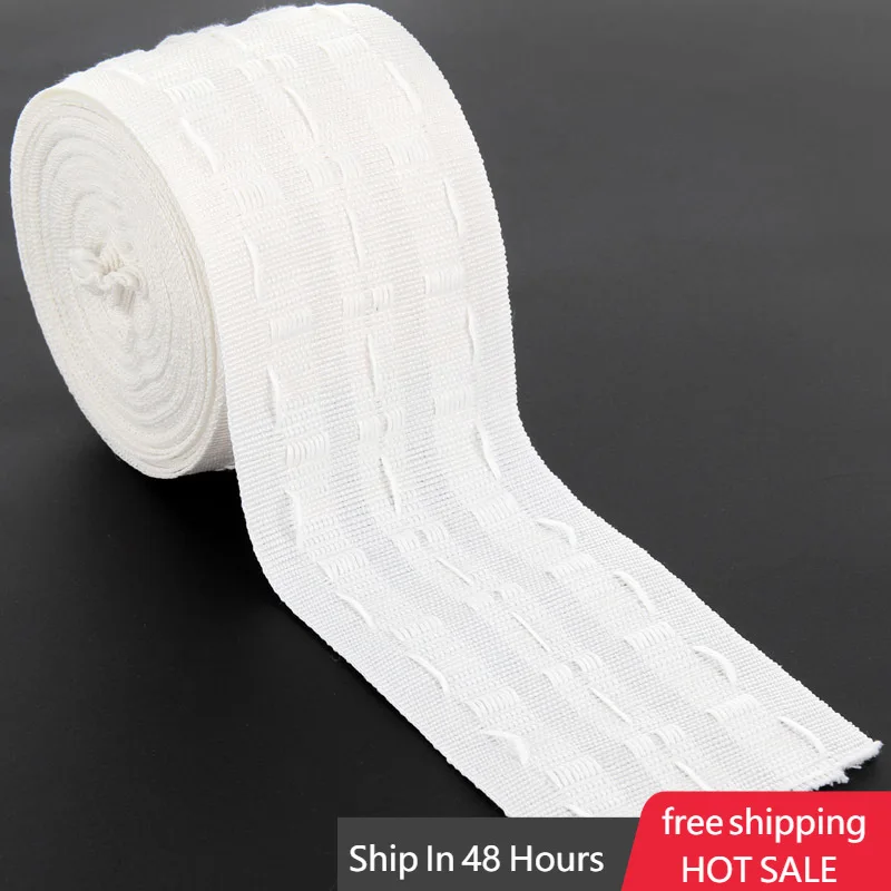 10/30 Meters White Pull Pleated Tape Use for Curtain Grommet Top Tape ...