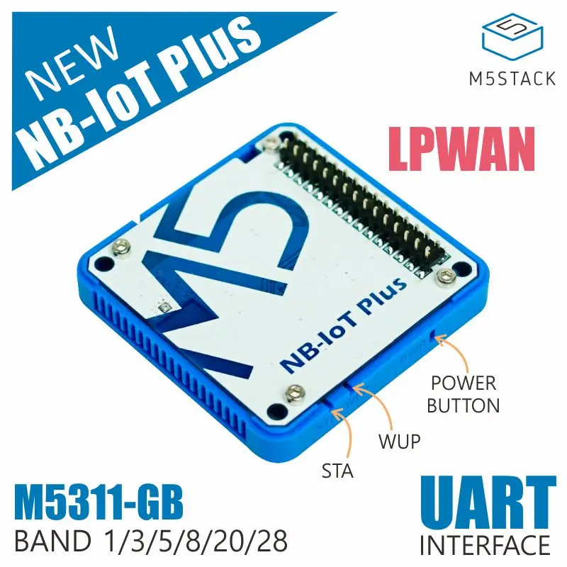 M5Stack Official NB IoT Plus Module M5311 GB Communication Module Built in Copper Helical ...