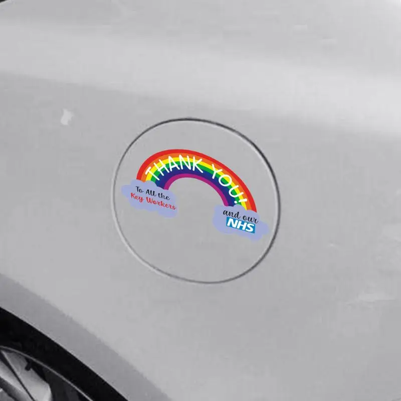 Thank You NHS Car Stickers Rainbow Waterproof Vinyl Signs Window Car ...