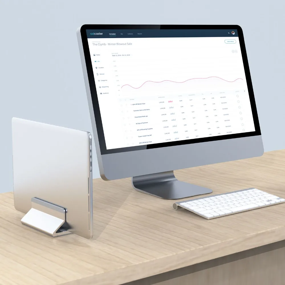 Besegad Vertical Aluminium Portable Notebook Mount For MacBooks | PC ROOM