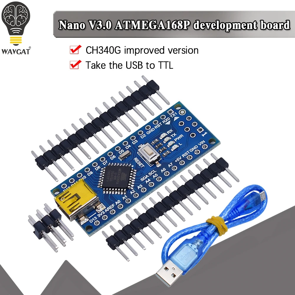 Official-Nano-Atmega168-controller-compatible-for-arduino-nano-Atmega168PA-AU-CH340-CH340C ...