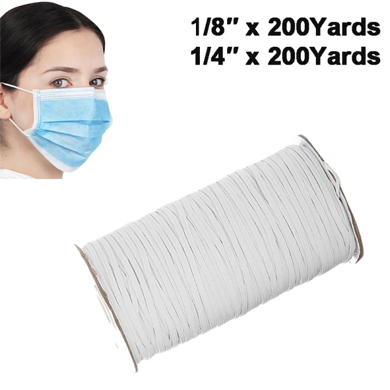 200 Yards 0.3/0.6cm Braided Elastic Band Cord Elastic Band Rope for ...