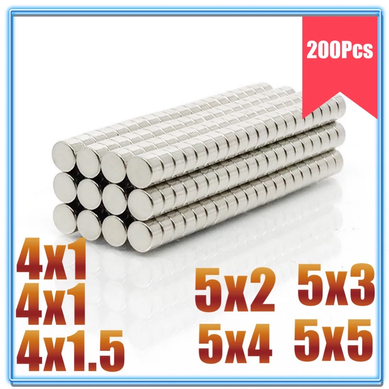 50/100/200PCS/Lot 5x3 5x4 5x5 4x1 4x1.5 4x2mm Magnet Hot Small Round ...
