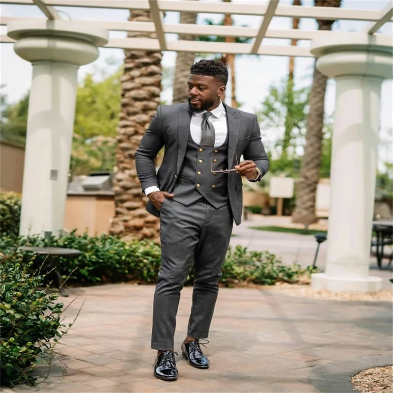 Charcoal Grey Suit Wedding