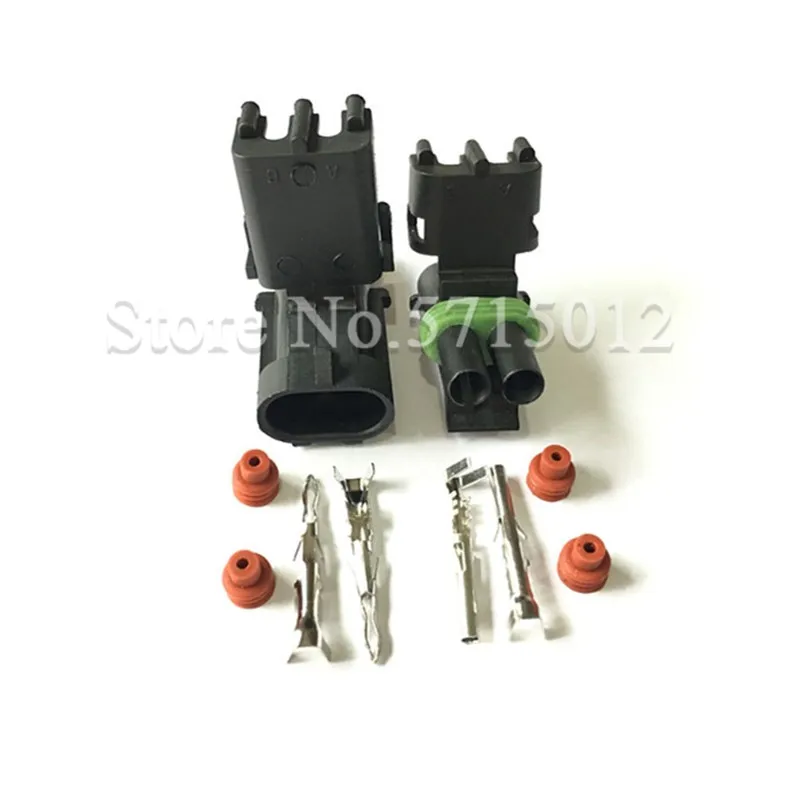 Delphi enchufe de inyector sellado para coche, Conector de 2 pines, macho y hembra, impermeable ...