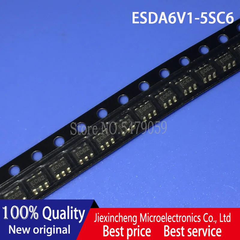 50PCS ESDA6V1-5SC6 EC62 ESDA6V1SC6 ES61 ESDA6V1BC6 BS55 SOT23-6 New ...