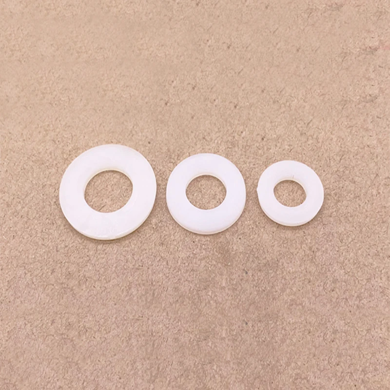 30pcs M5 nylon flat washers plastic washer isolation gaskets anti loose ...
