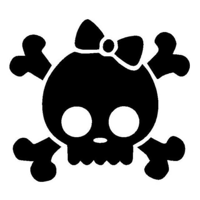 Cartoon Girly Skull And Crossbones