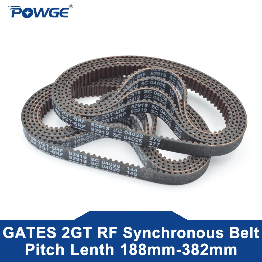 Powge 2m 2mgt 2gt Rf Timing Synchronous Belt Pitch Length 188/200/202 ...