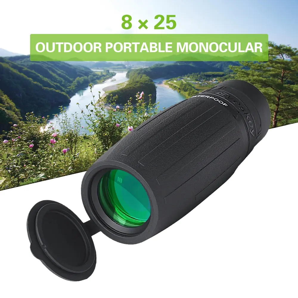 8X25 Монокуляр оптический проводник однотрубный телескоп водонепроницаемый BAK4 оптика одиночный ...