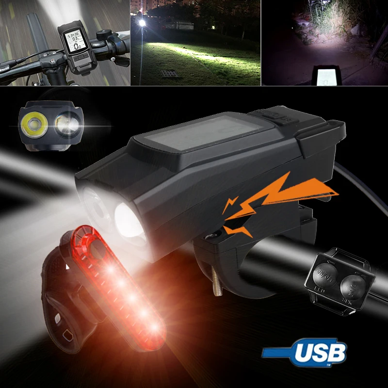 Multifunctional-USB-Front-Bike-Light-Bicycle-Computer-Horn-Cycling-LCD ...