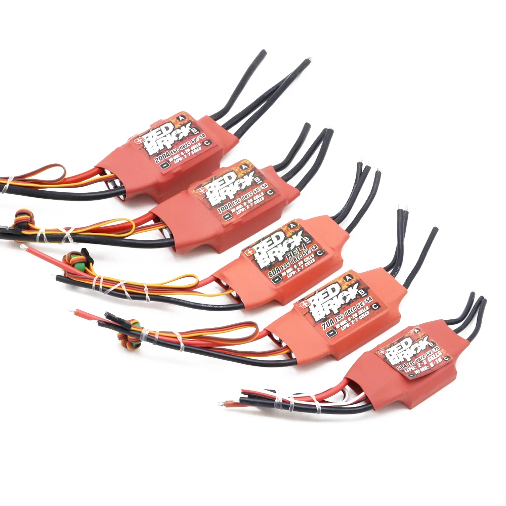 1pcs Red Brick ESC 50A/70A/80A/100A/125A/200A Brushless ESC Electronic ...