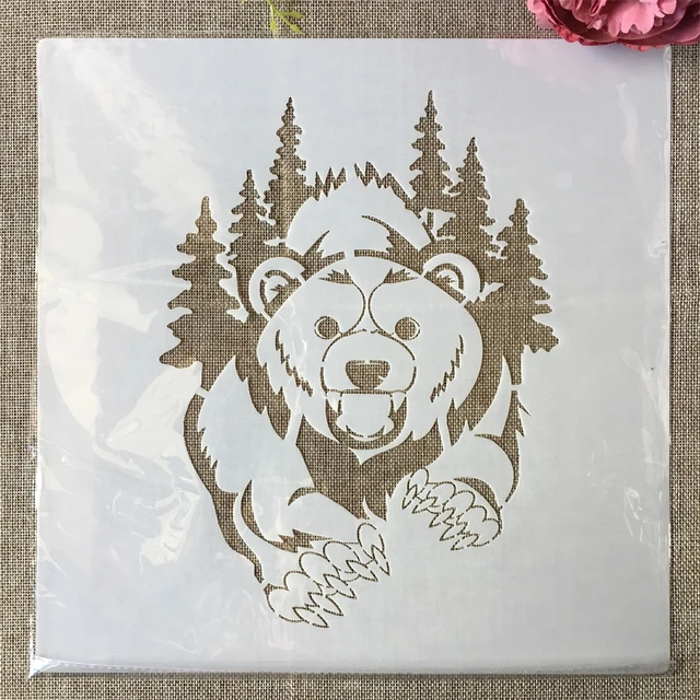 Grizzly Bear Stencil
